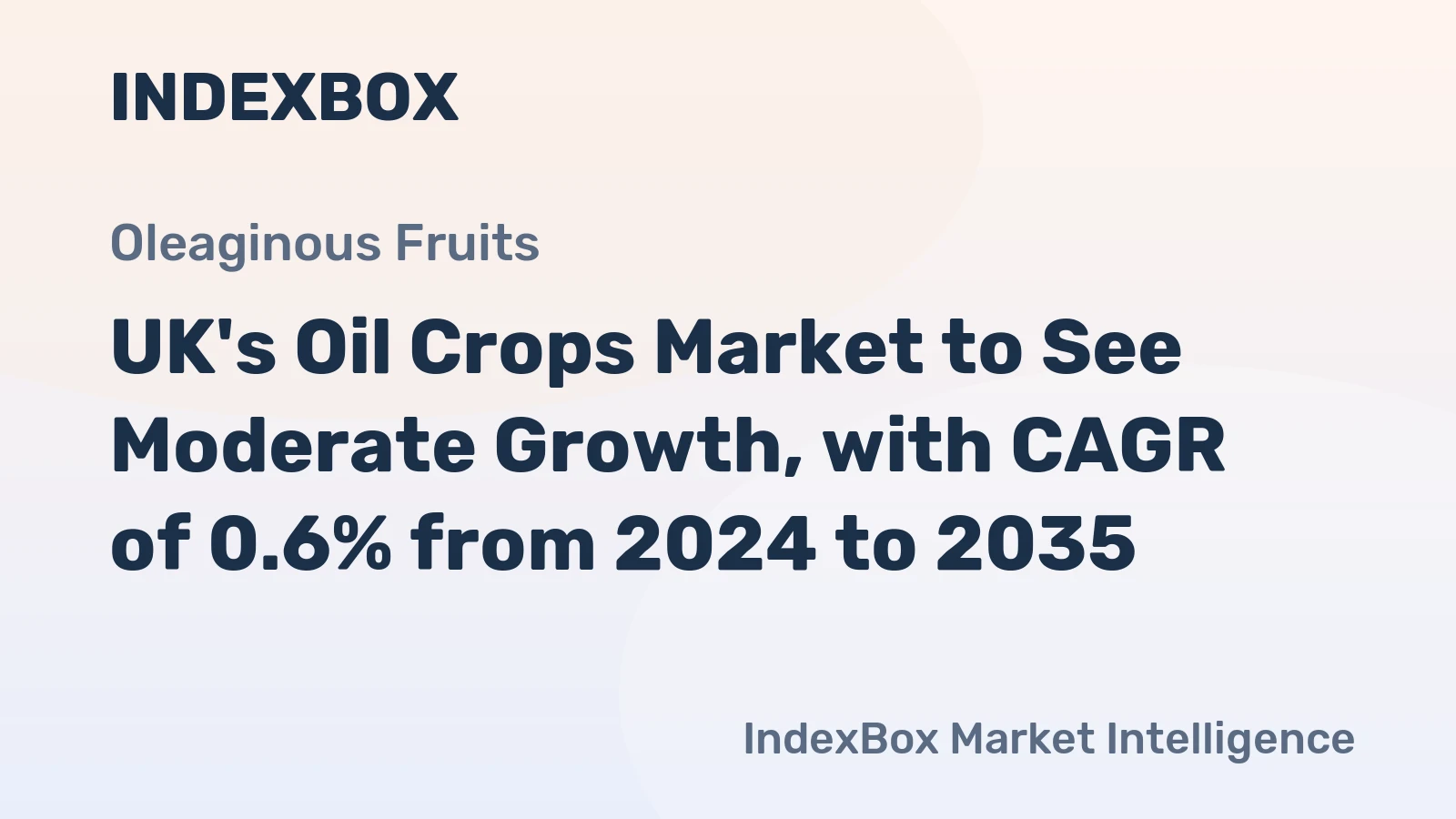 UK's Oil Crops Market to See Moderate Growth, with CAGR of 0.6% from 2024 to 2035