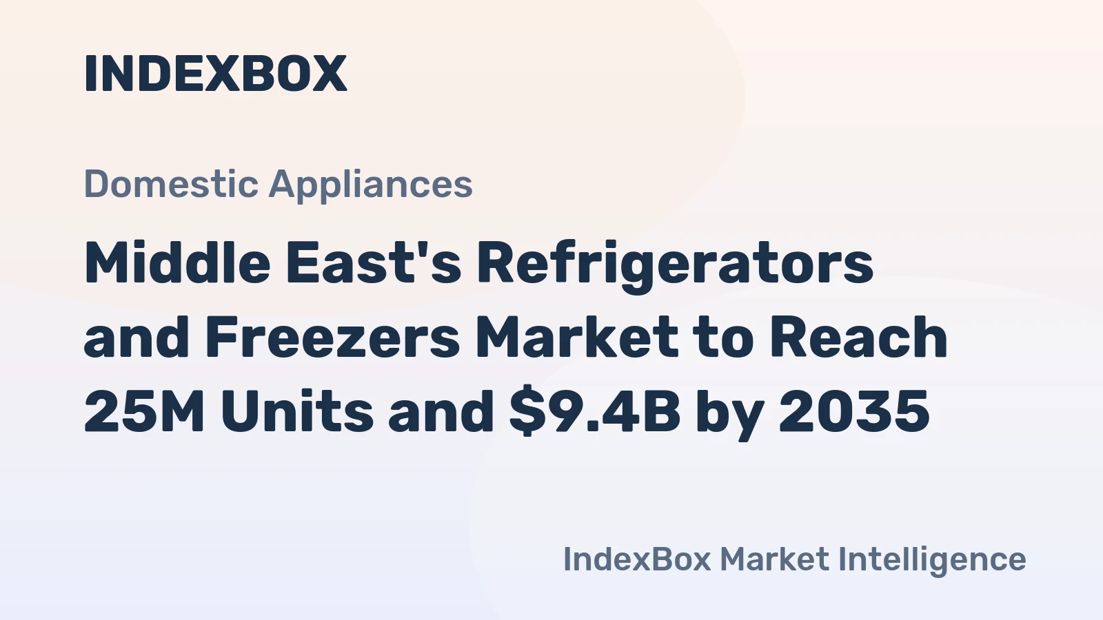 Middle East's Refrigerators and Freezers Market to Reach 25M Units and $9.4B by 2035