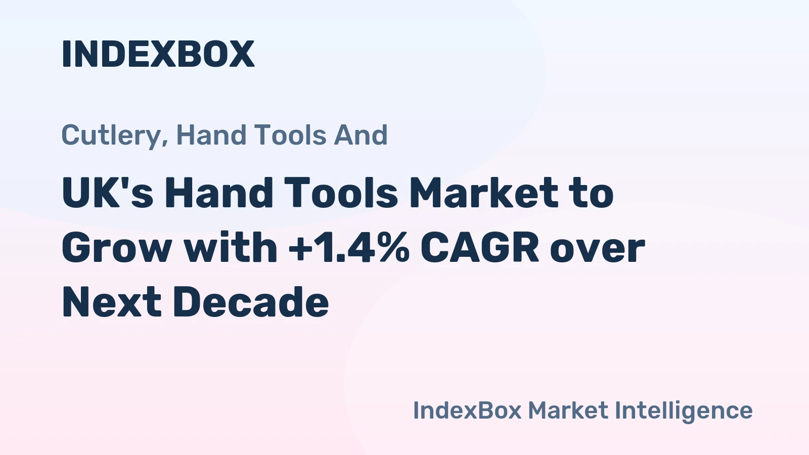 UK's Hand Tools Market to Grow with +1.4% CAGR over Next Decade