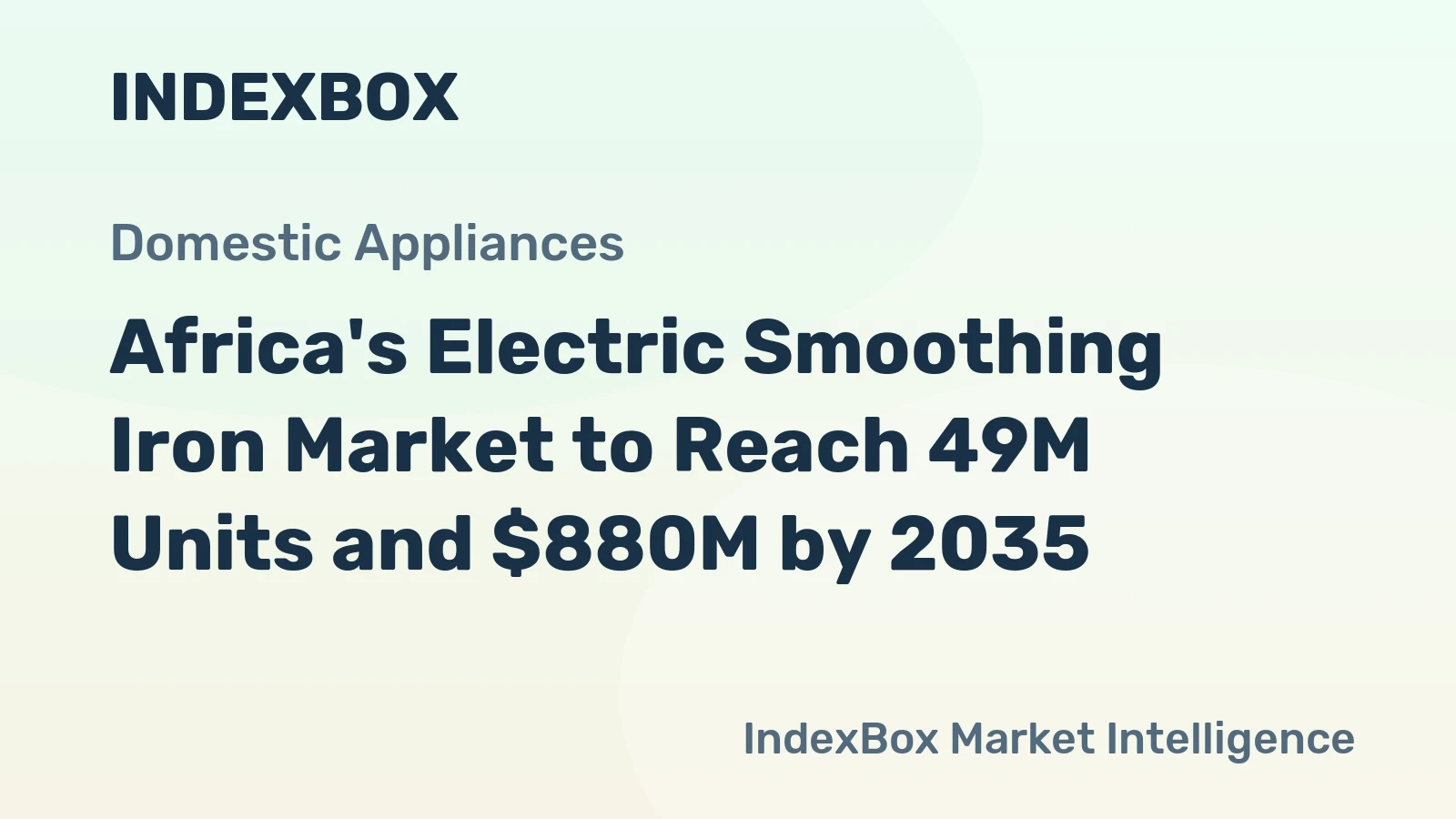 Africa's Electric Smoothing Iron Market to Reach 49M Units and $880M by 2035