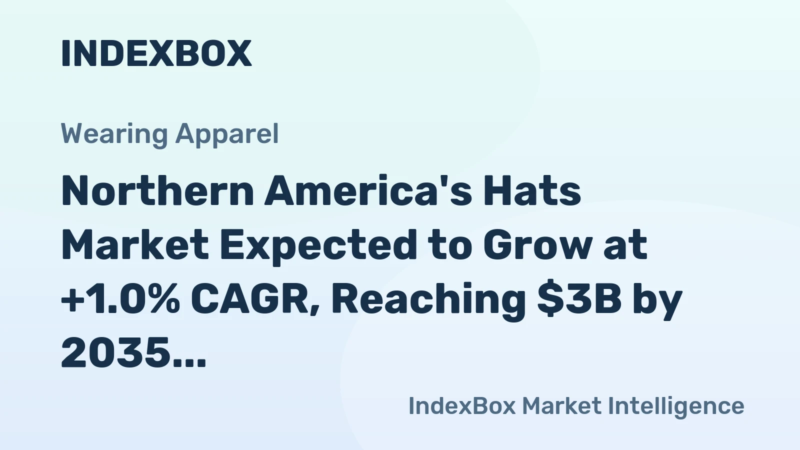 Northern America's Hats Market Expected to Grow at +1.0% CAGR, Reaching $3B by 2035