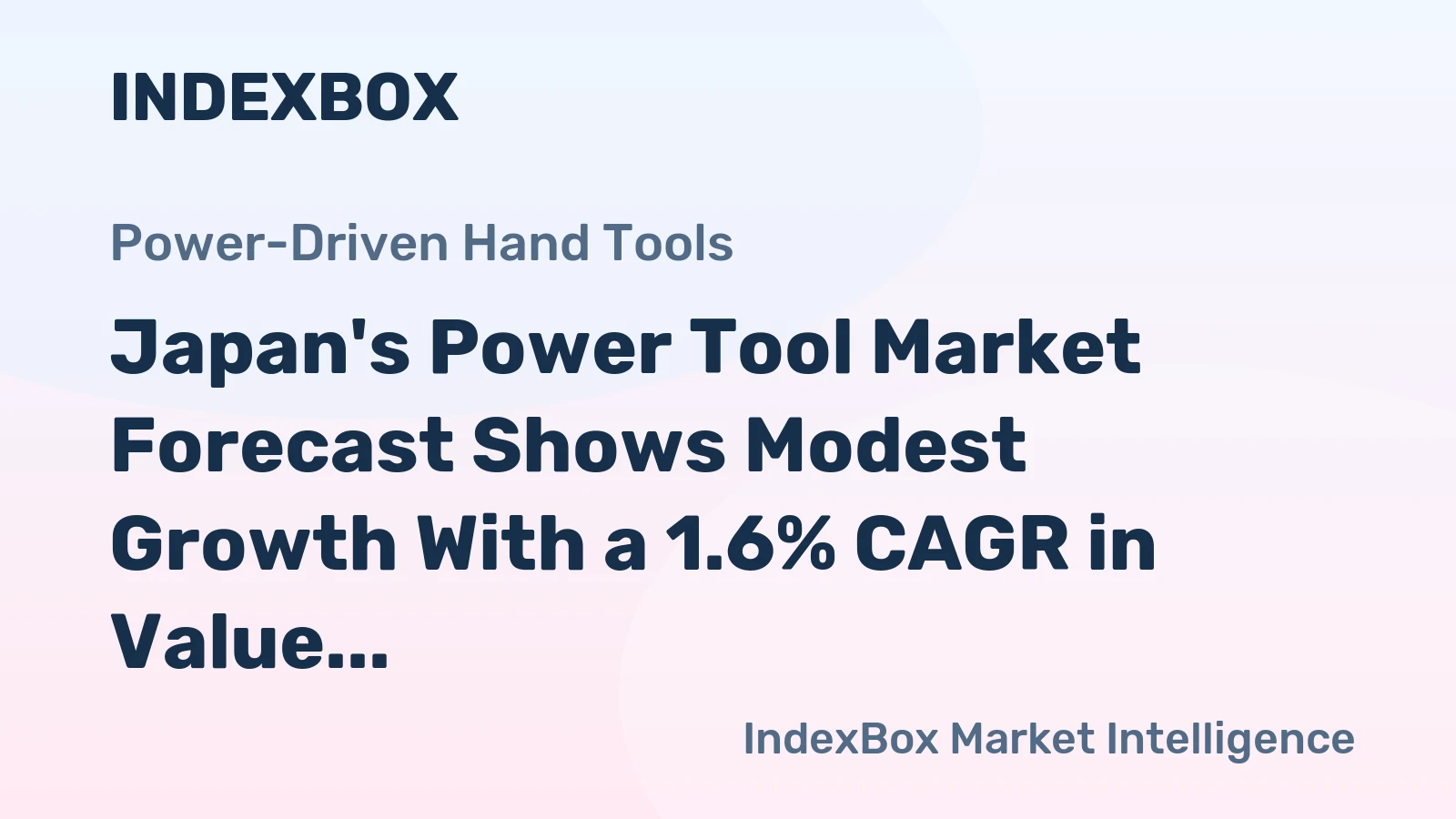 Japan's Power Tool Market Forecast Shows Modest Growth With a 1.6% CAGR in Value Through 2035