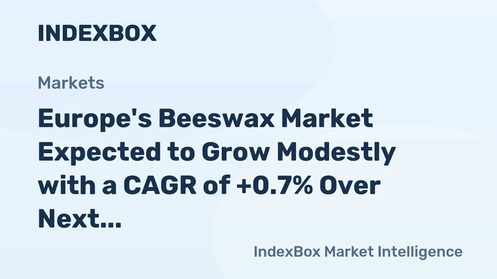 Europe's Beeswax Market Expected to Grow Modestly with a CAGR of +0.7% Over Next Decade
