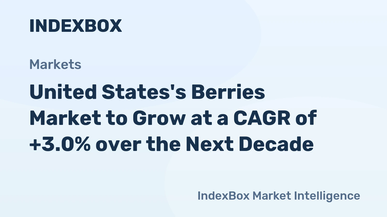 United States's Berries Market to Grow at a CAGR of +3.0% over the Next Decade