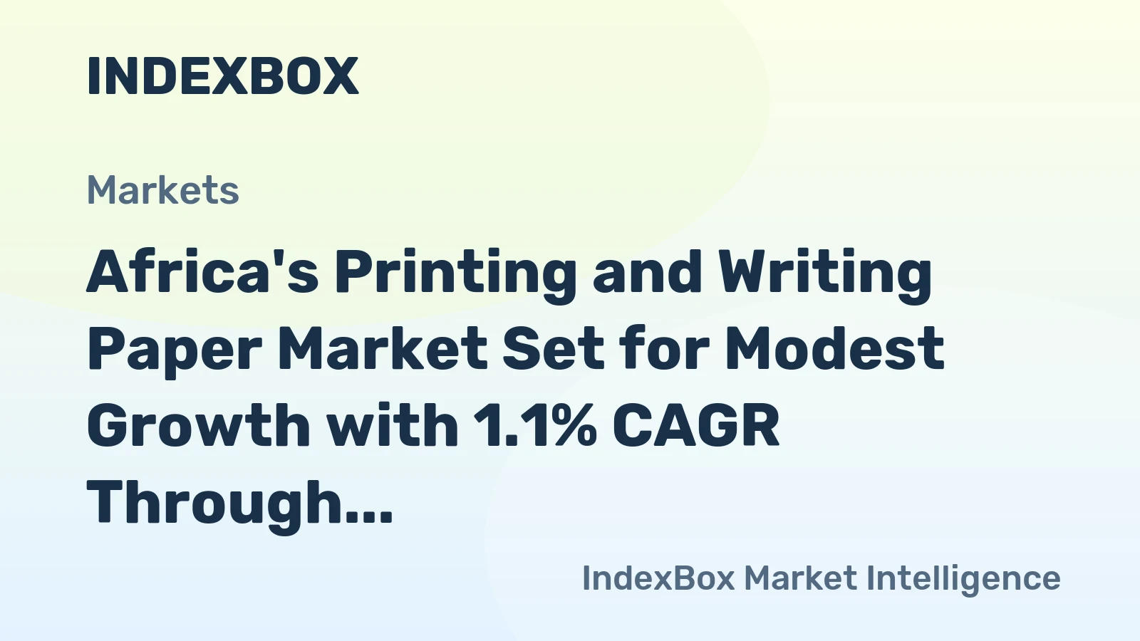 Africa's Printing and Writing Paper Market Set for Modest Growth with 1.1% CAGR Through 2035