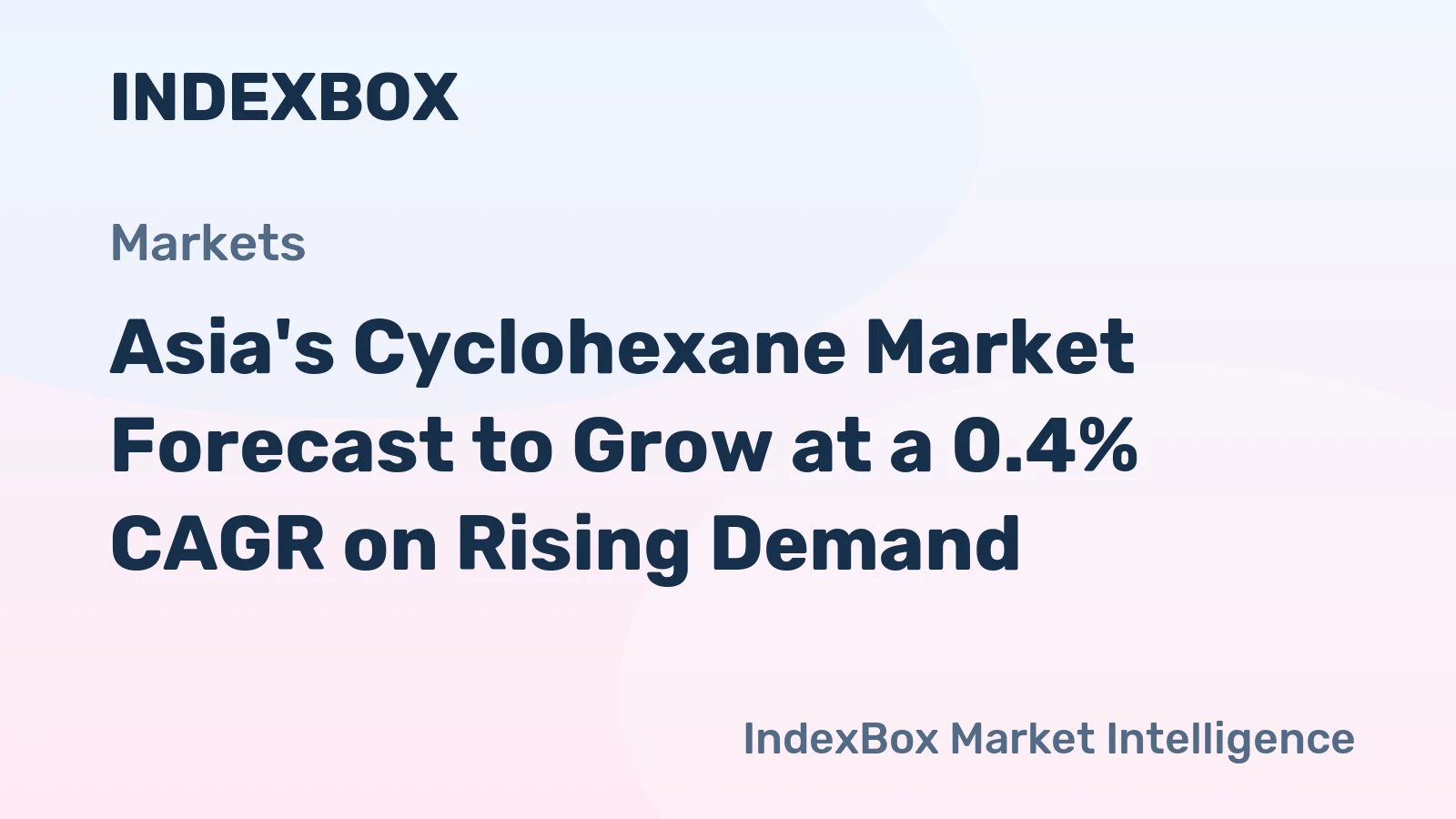 Asia's Cyclohexane Market Forecast to Grow at a 0.4% CAGR on Rising Demand