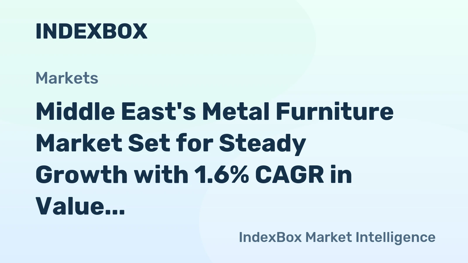Middle East's Metal Furniture Market Set for Steady Growth with 1.6% CAGR in Value