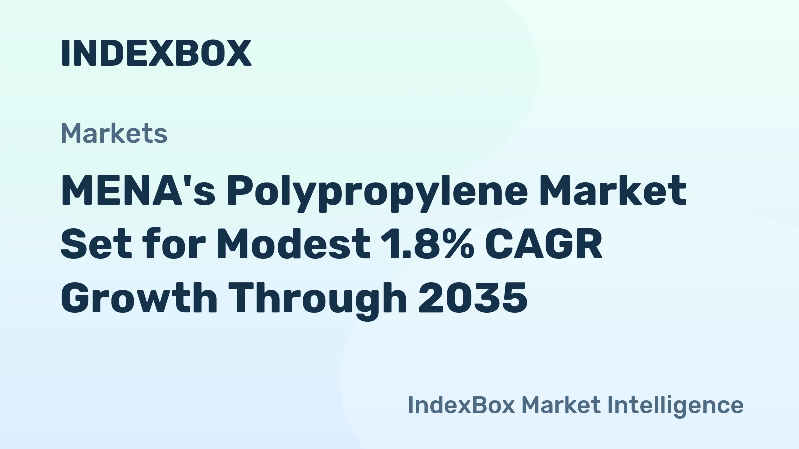 MENA's Polypropylene Market Set for Modest 1.8% CAGR Growth Through 2035