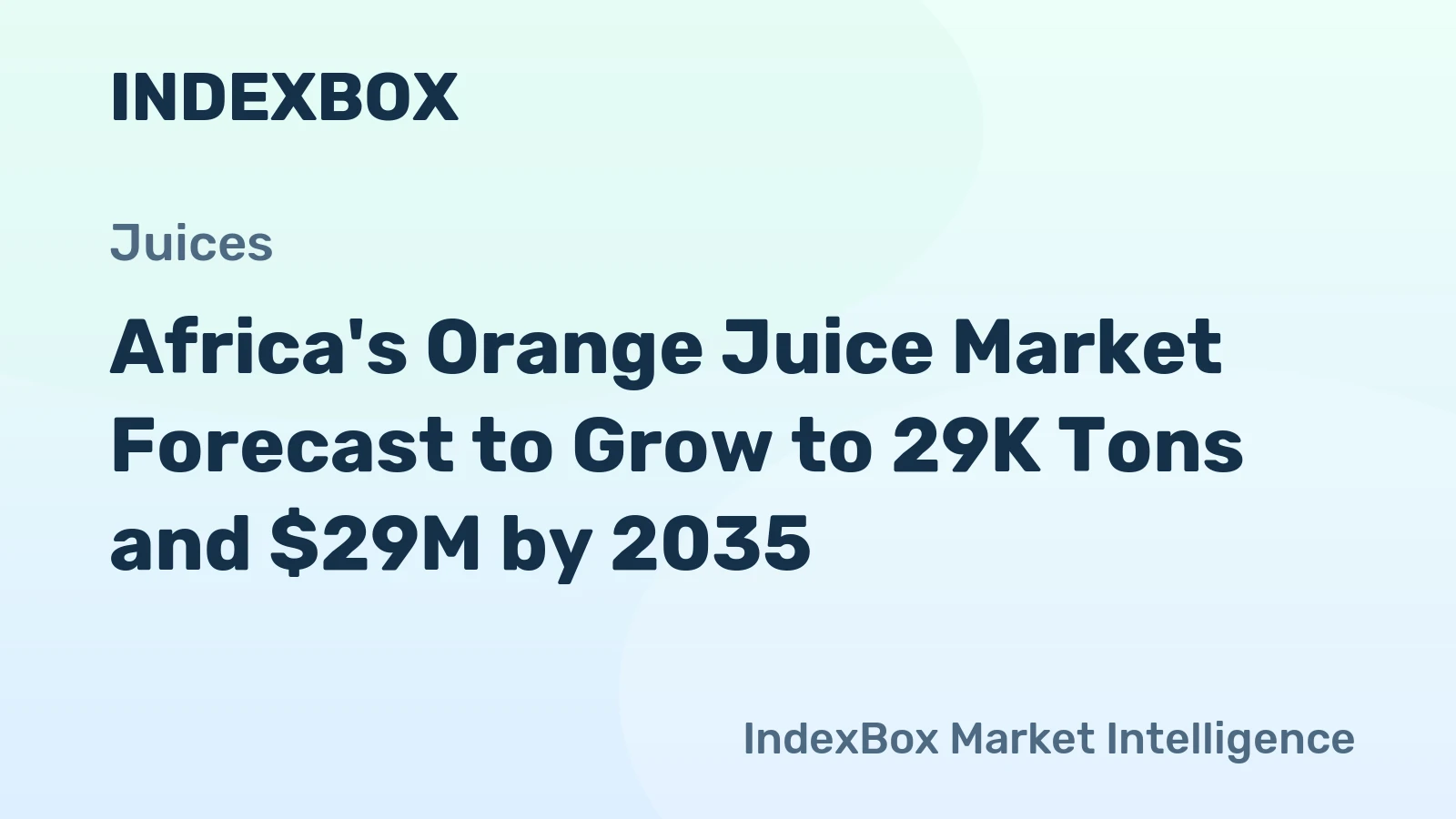 Africa's Orange Juice Market Forecast to Grow to 29K Tons and $29M by 2035