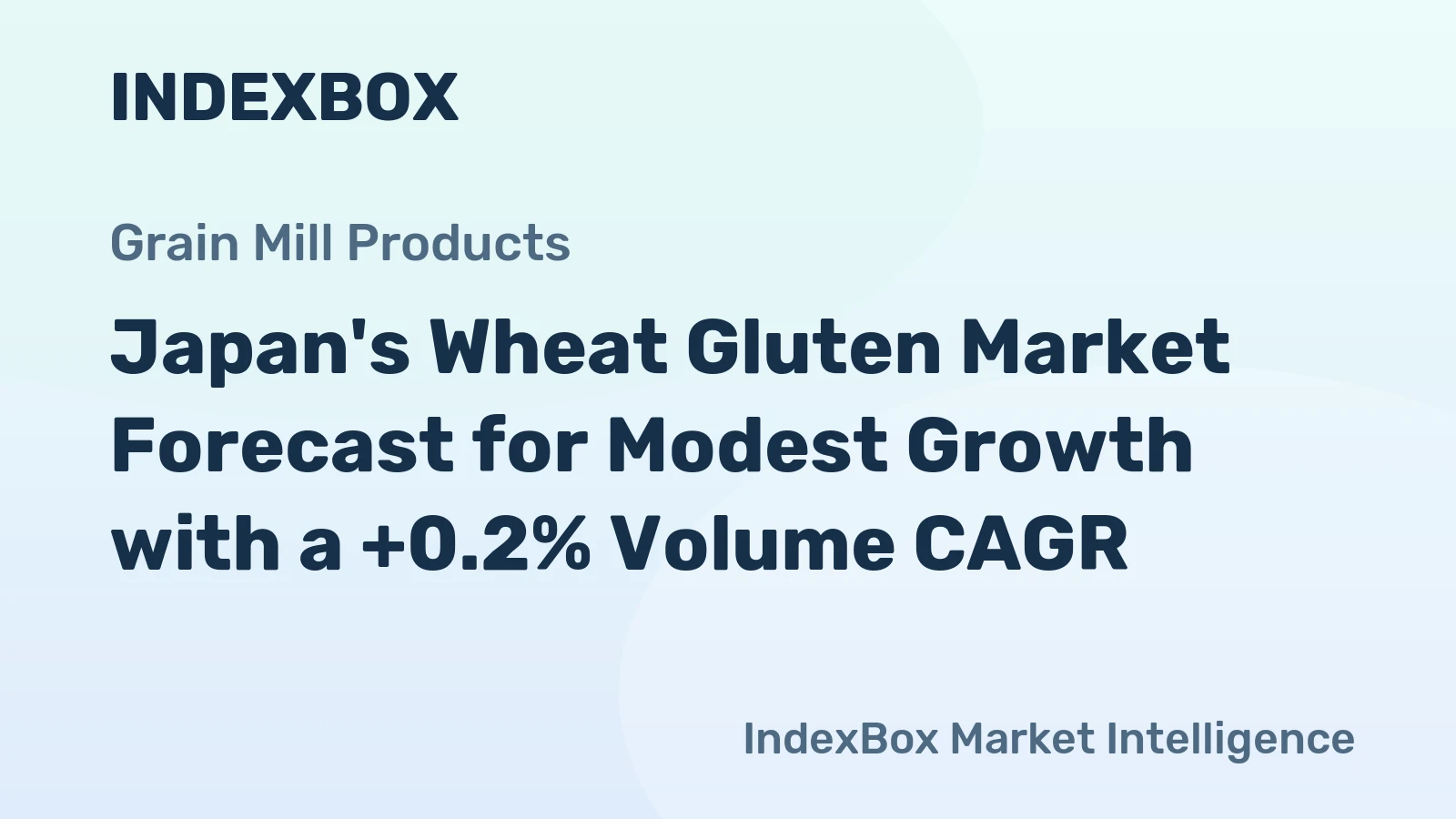 Japan's Wheat Gluten Market Forecast for Modest Growth with a +0.2% Volume CAGR