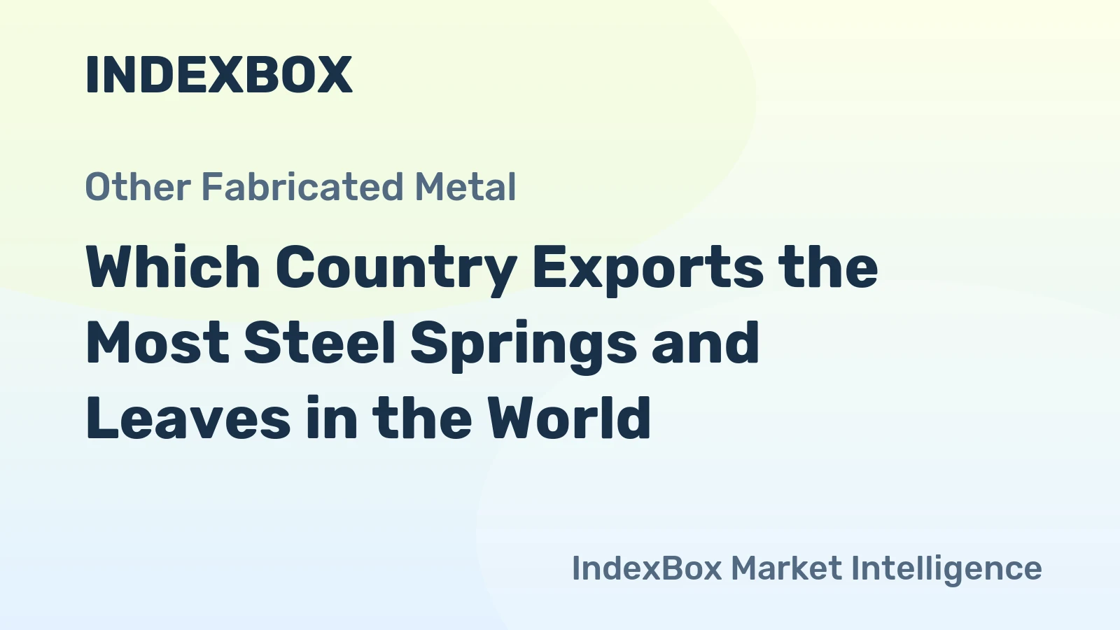 Which Country Exports the Most Steel Springs and Leaves in the World?