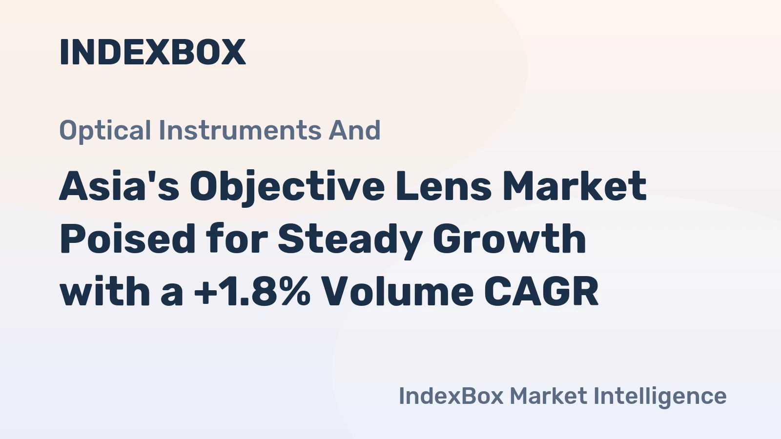 Asia's Objective Lens Market Poised for Steady Growth with a +1.8% Volume CAGR