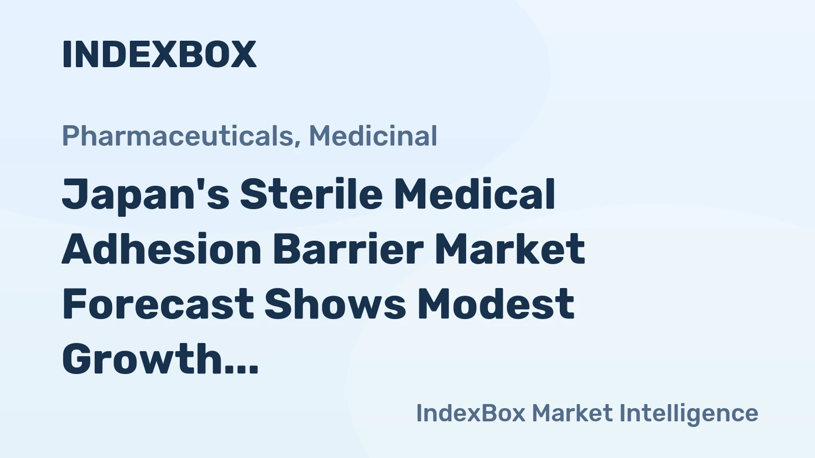 Japan's Sterile Medical Adhesion Barrier Market Forecast Shows Modest Growth With a 1.1% CAGR Through 2035