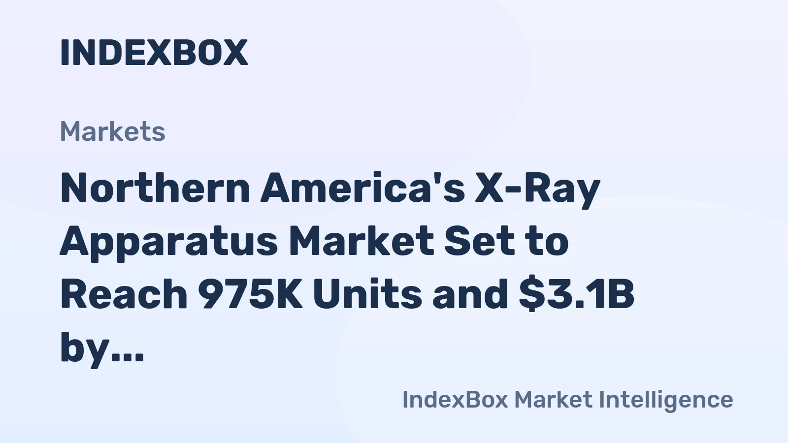 Northern America's X-Ray Apparatus Market Set to Reach 975K Units and $3.1B by 2035