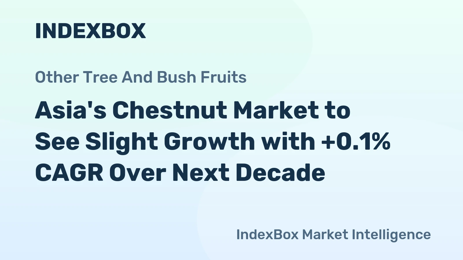 Asia's Chestnut Market to See Slight Growth with +0.1% CAGR Over Next Decade