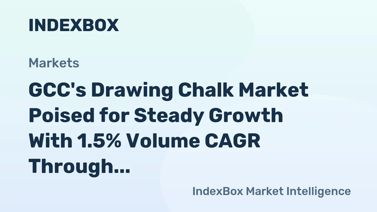 GCC's Drawing Chalk Market Poised for Steady Growth With 1.5% Volume CAGR Through 2035