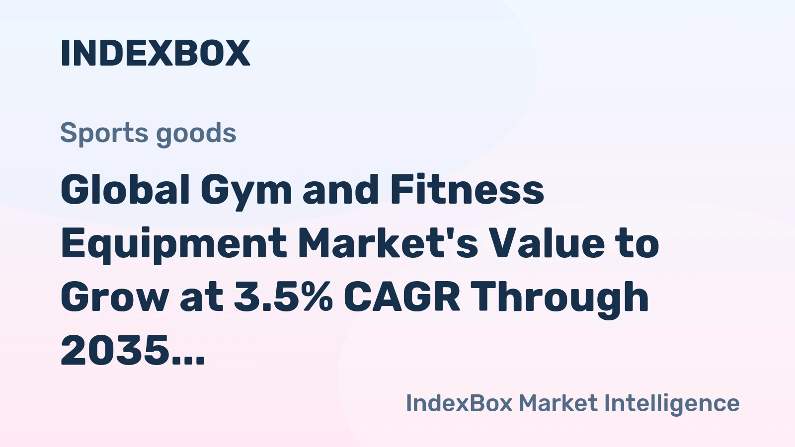 Global Gym and Fitness Equipment Market's Value to Grow at 3.5% CAGR Through 2035