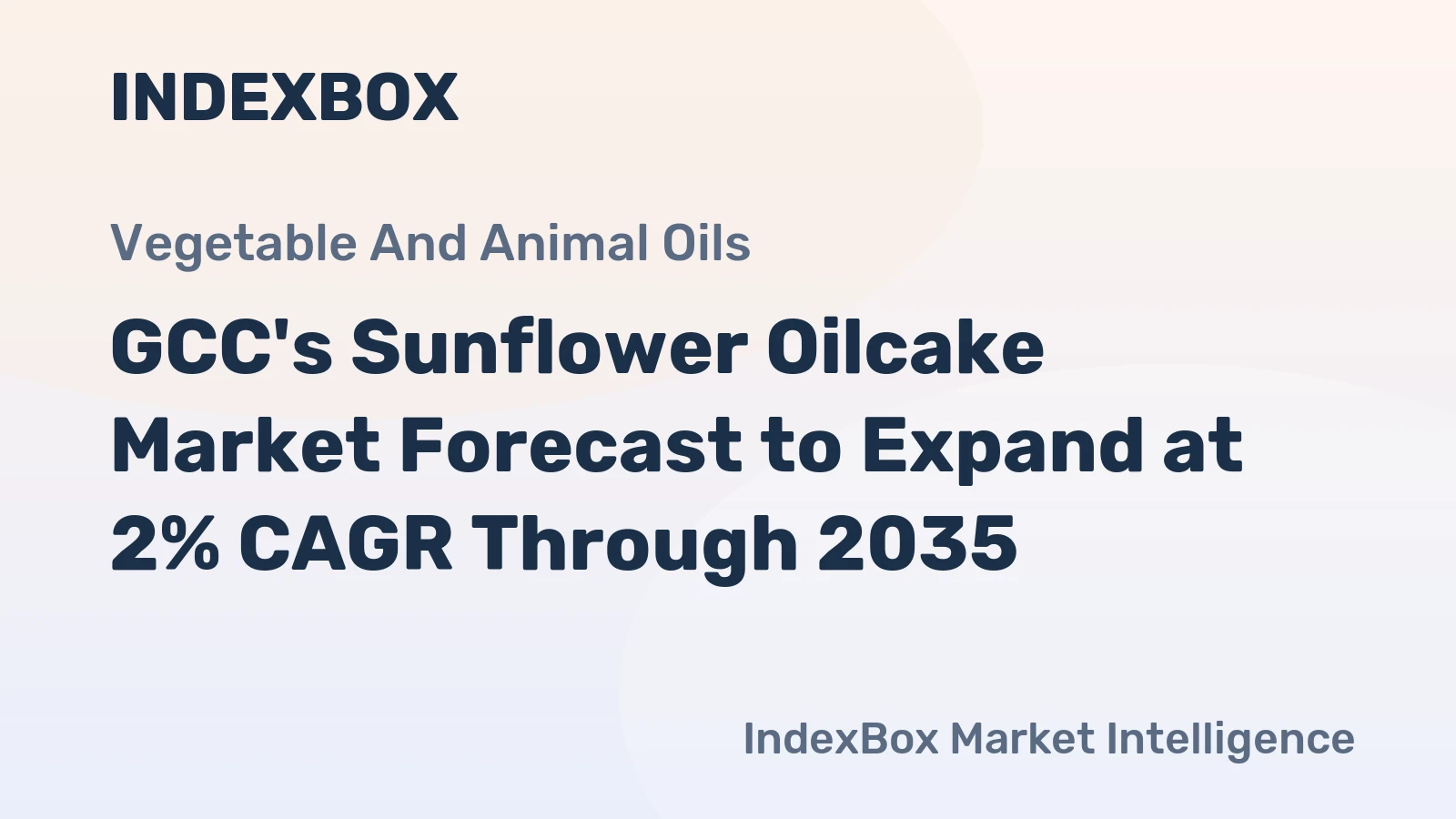 GCC's Sunflower Oilcake Market Forecast to Expand at 2% CAGR Through 2035