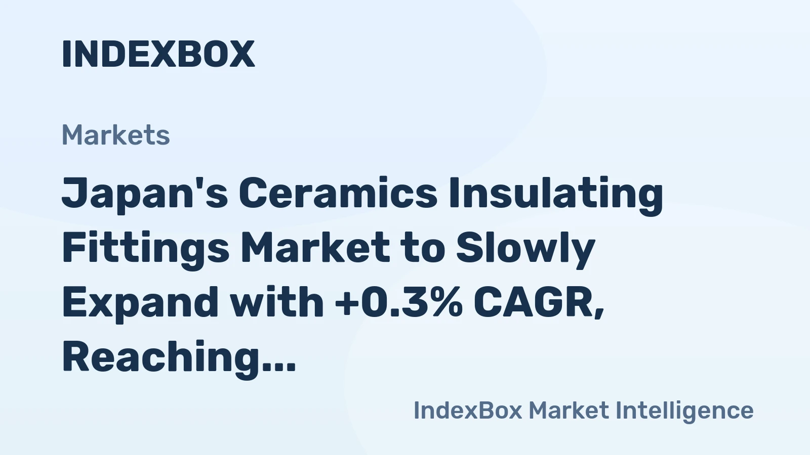 Japan's Ceramics Insulating Fittings Market to Slowly Expand with +0.3% CAGR, Reaching 22M Units by 2035