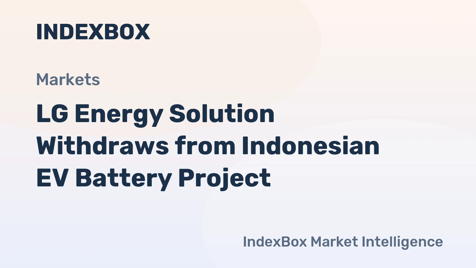 LG Energy Solution Withdraws from Indonesian EV Battery Project