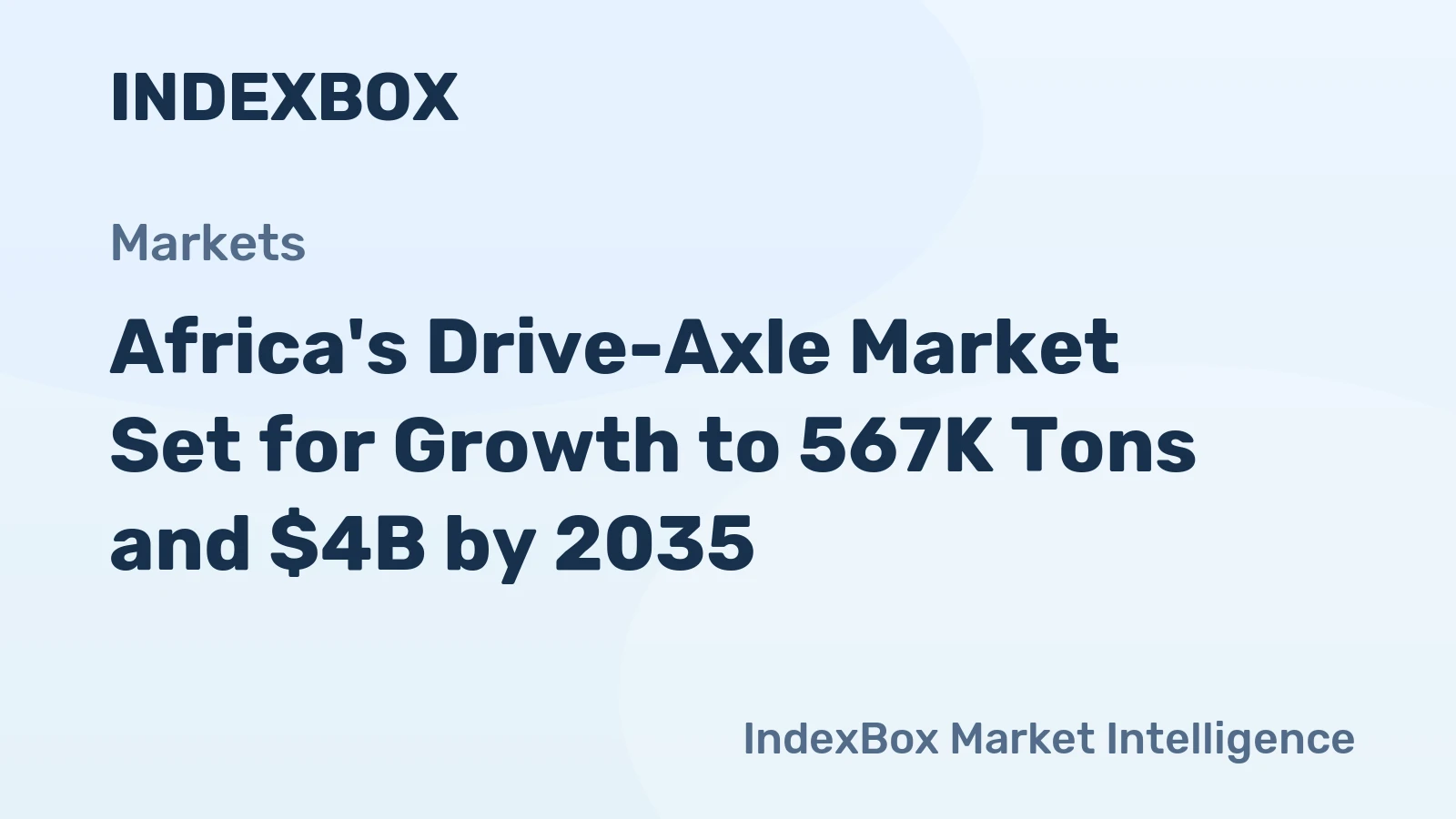 Africa's Drive-Axle Market Set for Growth to 567K Tons and $4B by 2035