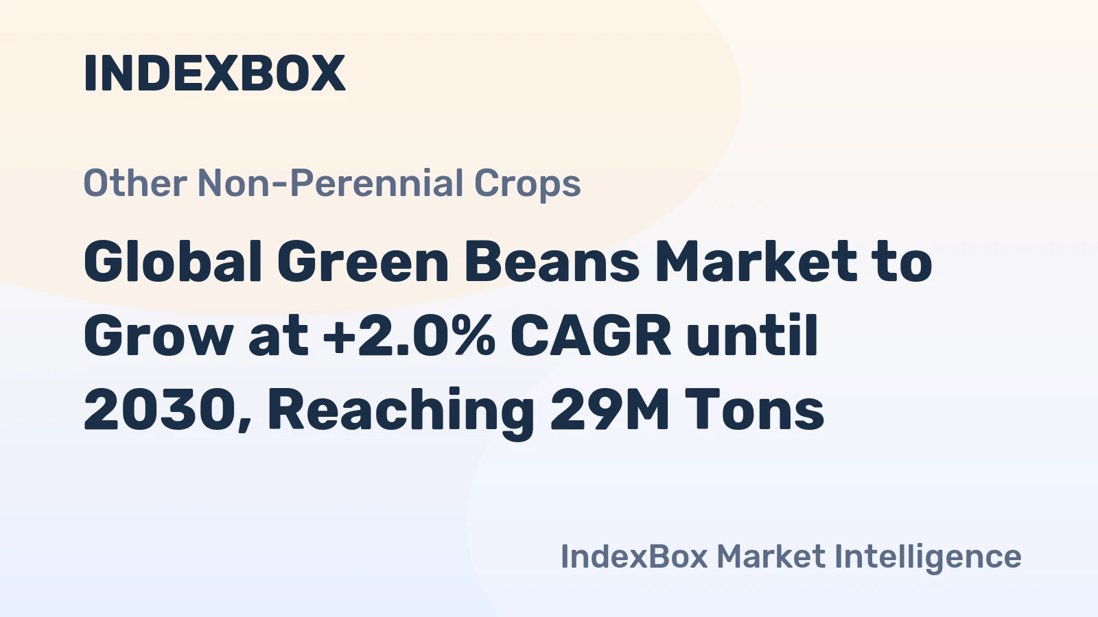 Global Green Beans Market to Grow at +2.0% CAGR until 2030, Reaching 29M Tons