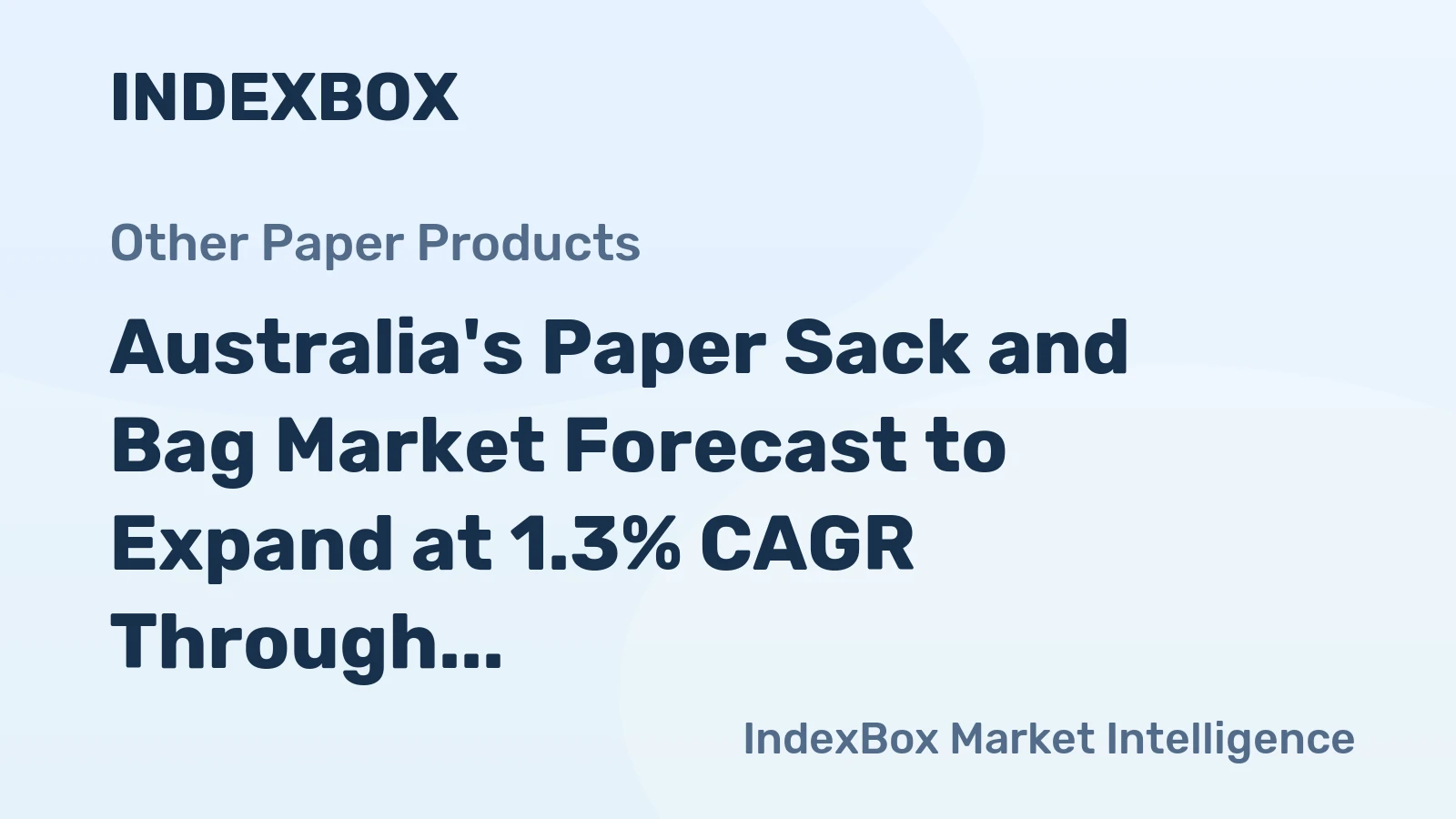 Australia's Paper Sack and Bag Market Forecast to Expand at 1.3% CAGR Through 2035