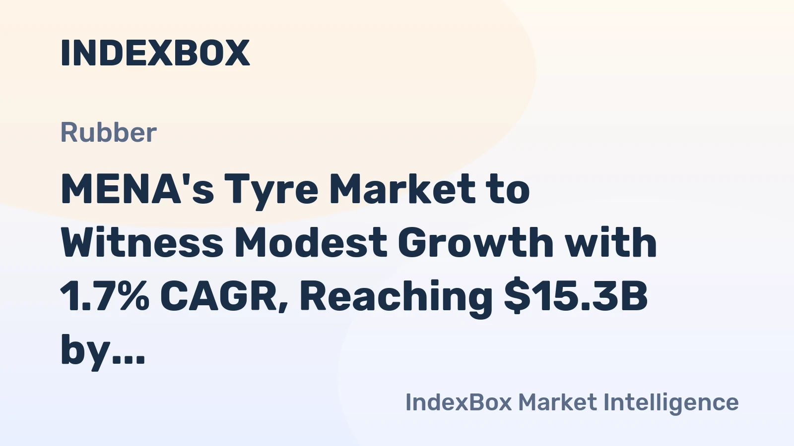 MENA's Tyre Market to Witness Modest Growth with 1.7% CAGR, Reaching $15.3B by 2035