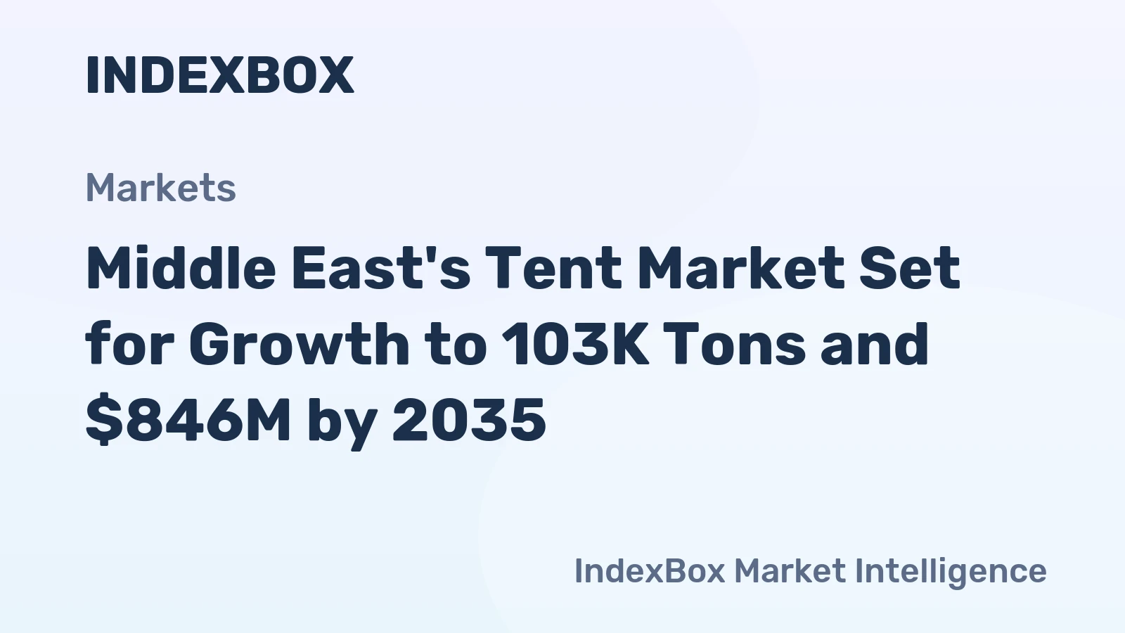 Middle East's Tent Market Set for Growth to 103K Tons and $846M by 2035