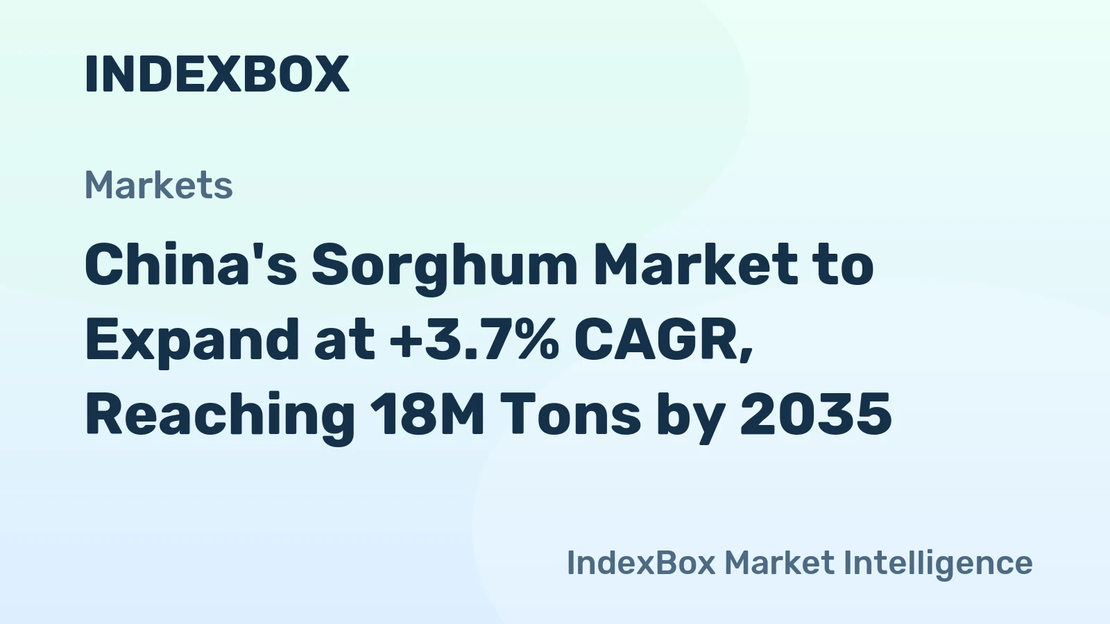 China's Sorghum Market to Expand at +3.7% CAGR, Reaching 18M Tons by 2035
