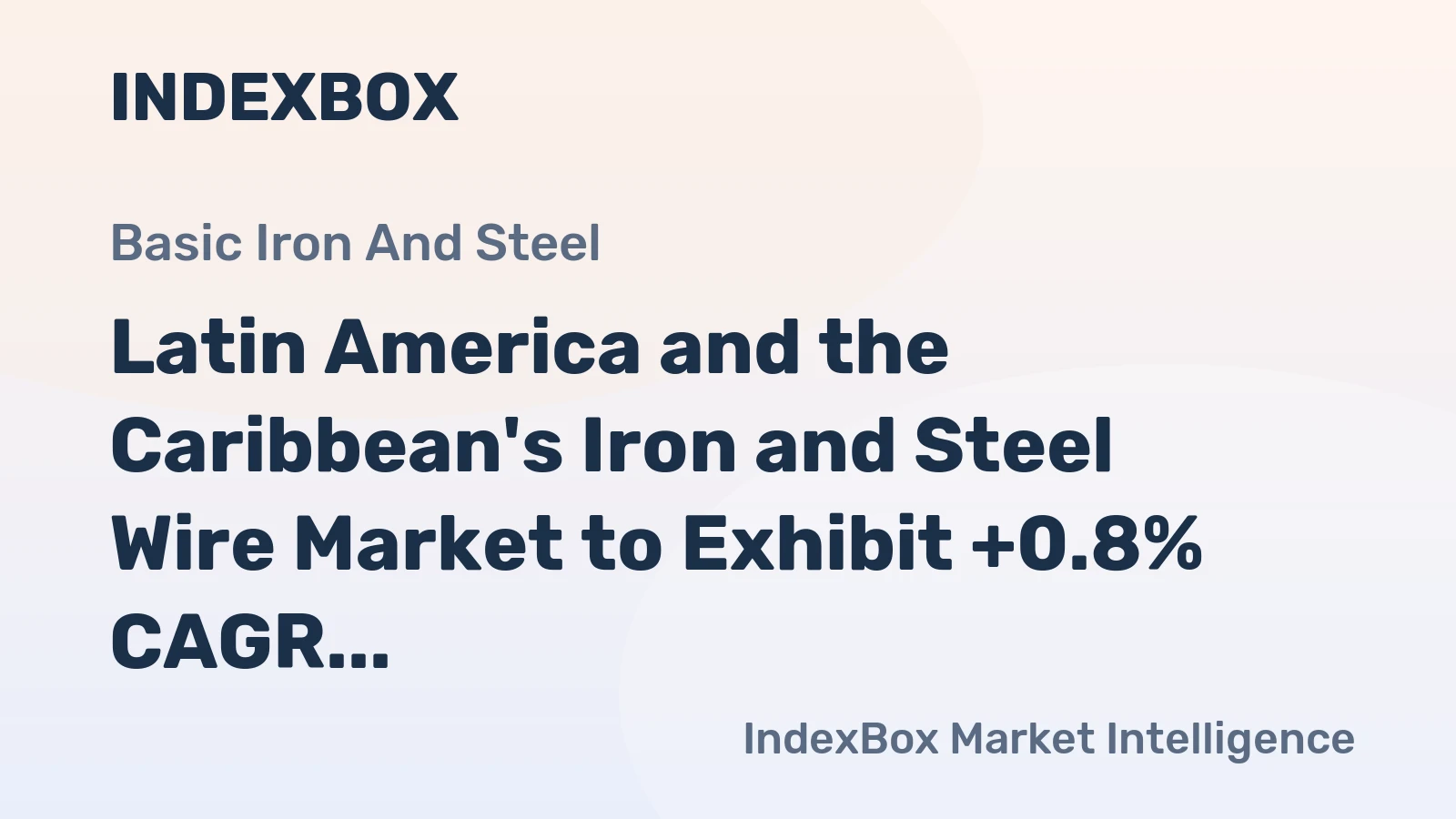 Latin America and the Caribbean's Iron and Steel Wire Market to Exhibit +0.8% CAGR Growth Through 2035