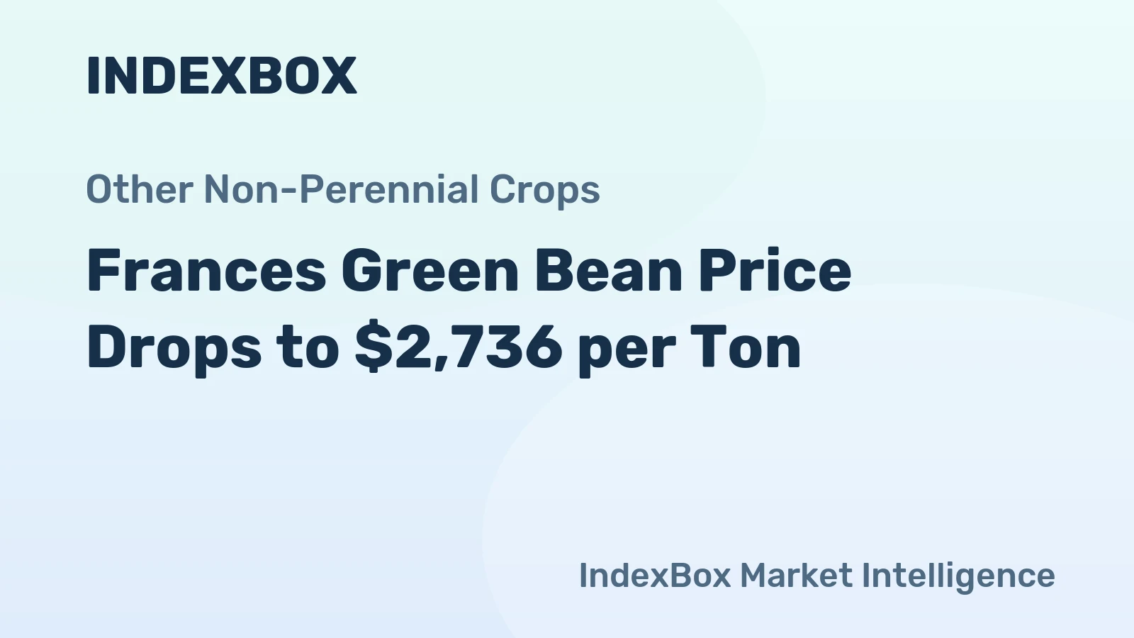 Frances Green Bean Price Drops to $2,736 per Ton