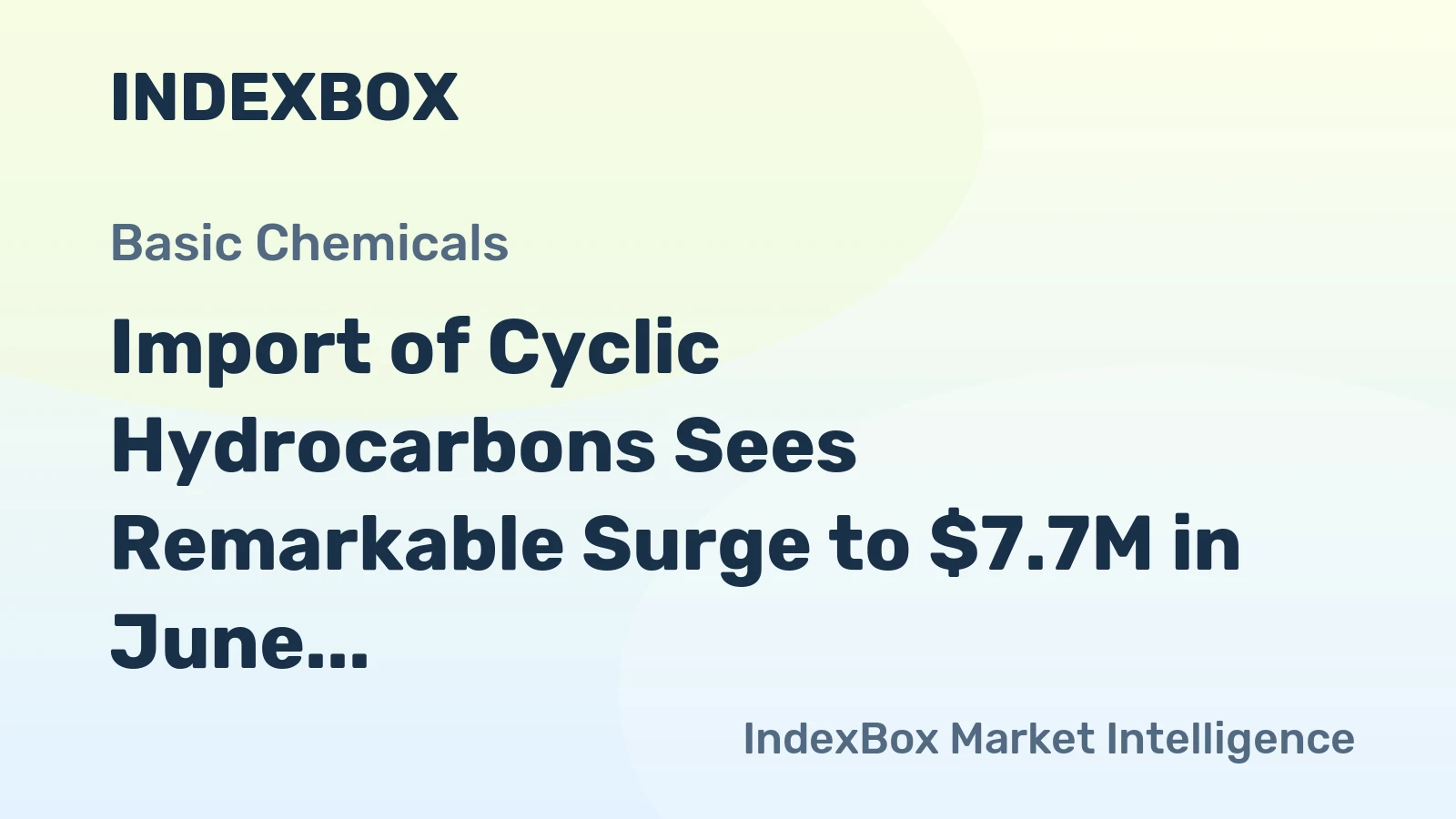 Import of Cyclic Hydrocarbons Sees Remarkable Surge to $7.7M in June 2023