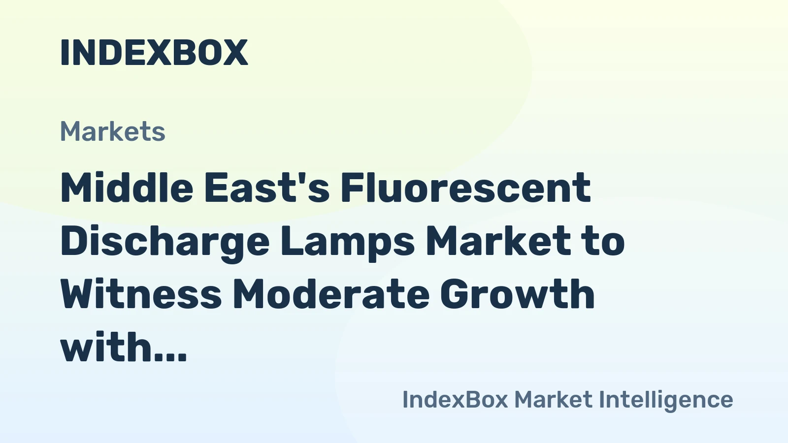 Middle East's Fluorescent Discharge Lamps Market to Witness Moderate Growth with an Estimated CAGR of +5.8% from 2024 to 2035