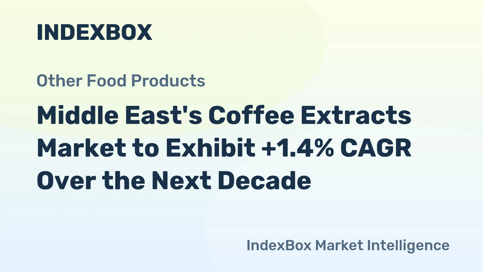 Middle East's Coffee Extracts Market to Exhibit +1.4% CAGR Over the Next Decade