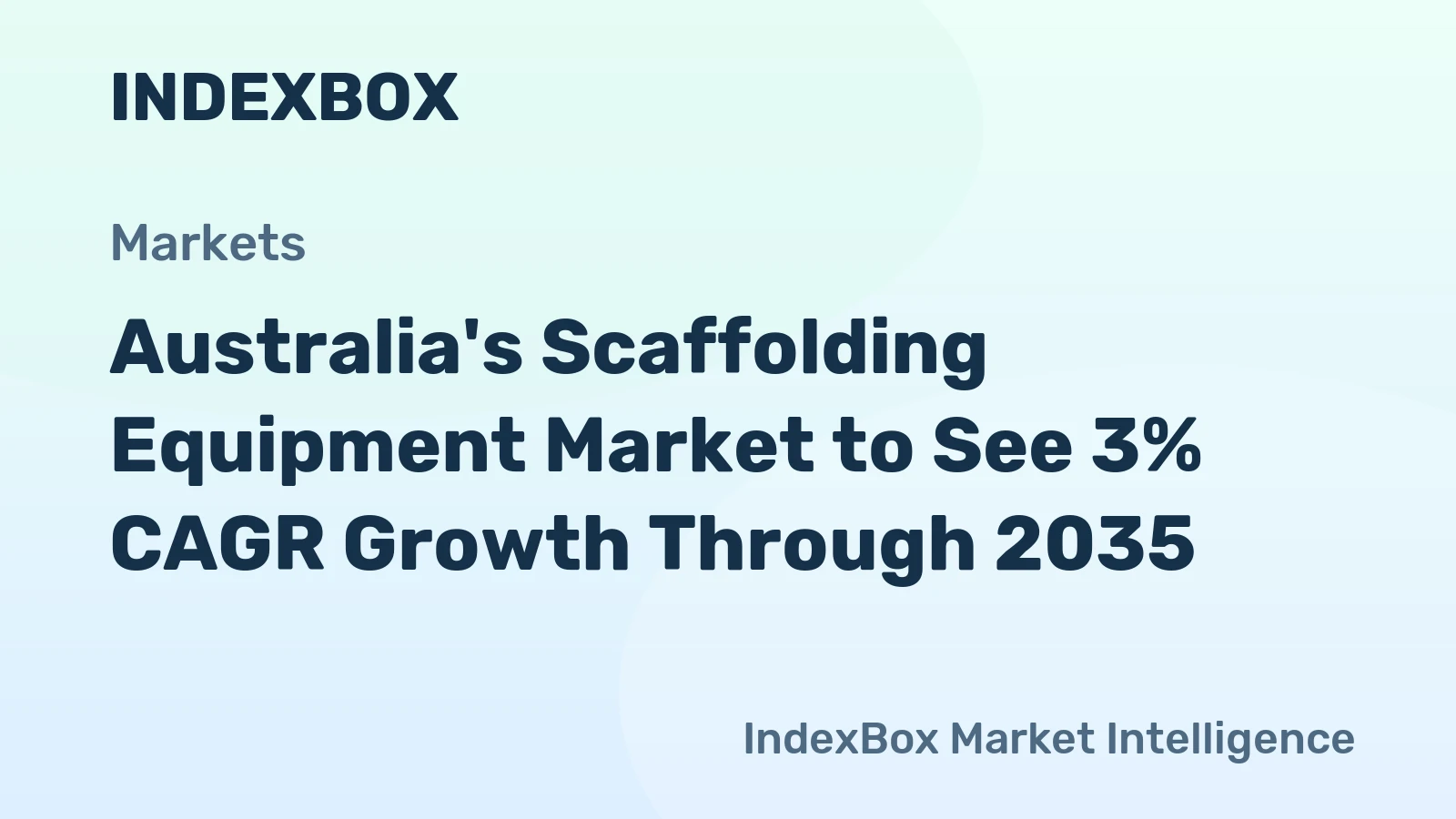 Australia's Scaffolding Equipment Market to See 3% CAGR Growth Through 2035