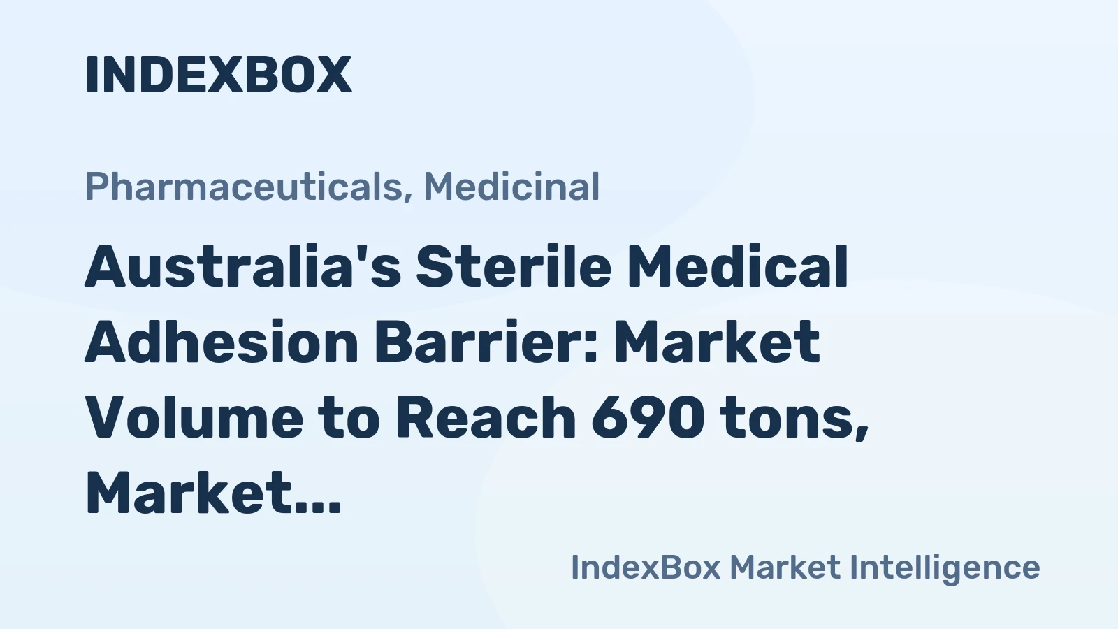 Australia's Sterile Medical Adhesion Barrier: Market Volume to Reach 690 tons, Market Value to hit $481M by 2035