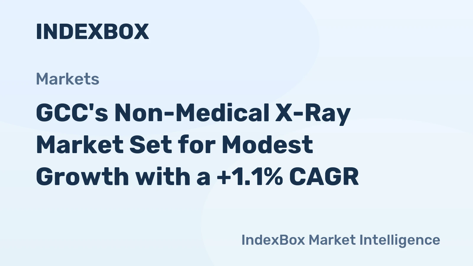 GCC's Non-Medical X-Ray Market Set for Modest Growth with a +1.1% CAGR