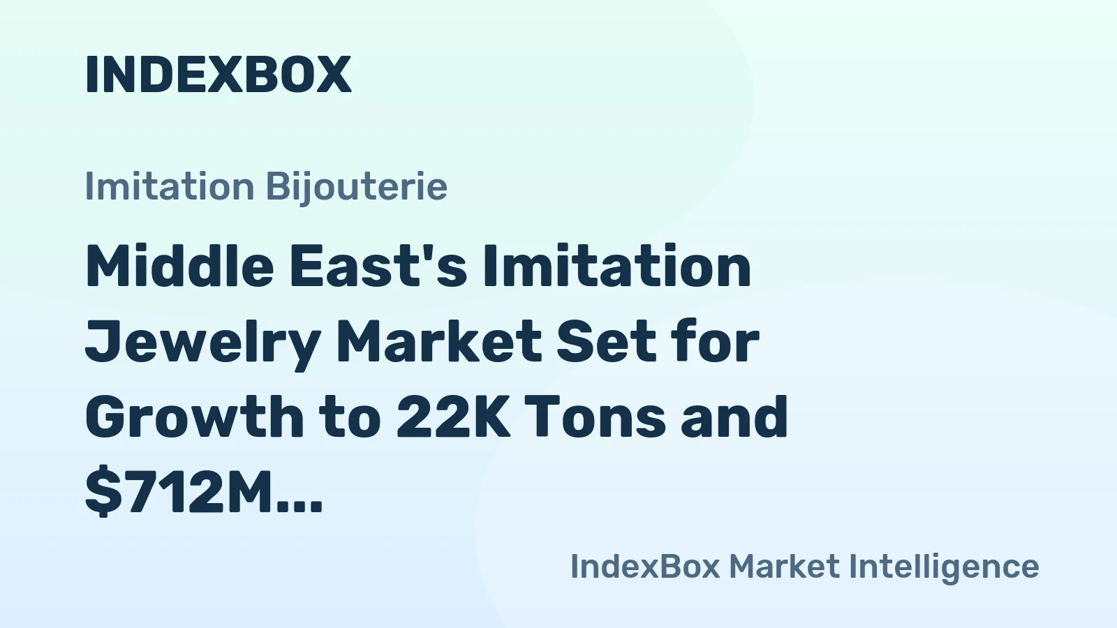 Middle East's Imitation Jewelry Market Set for Growth to 22K Tons and $712M