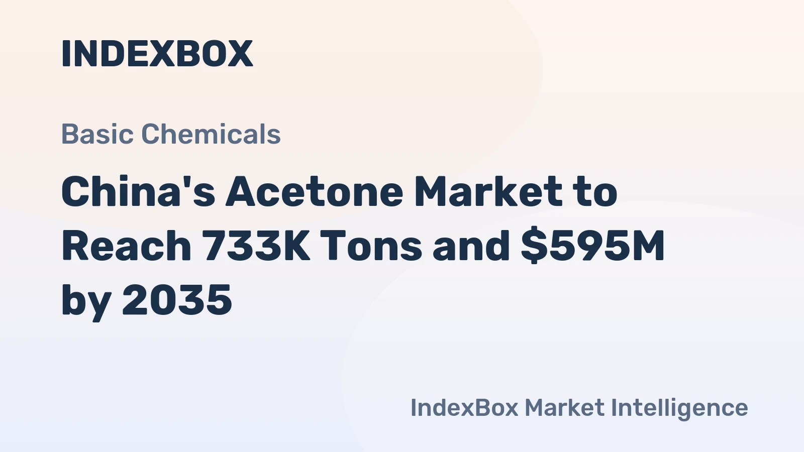 China's Acetone Market to Reach 733K Tons and $595M by 2035