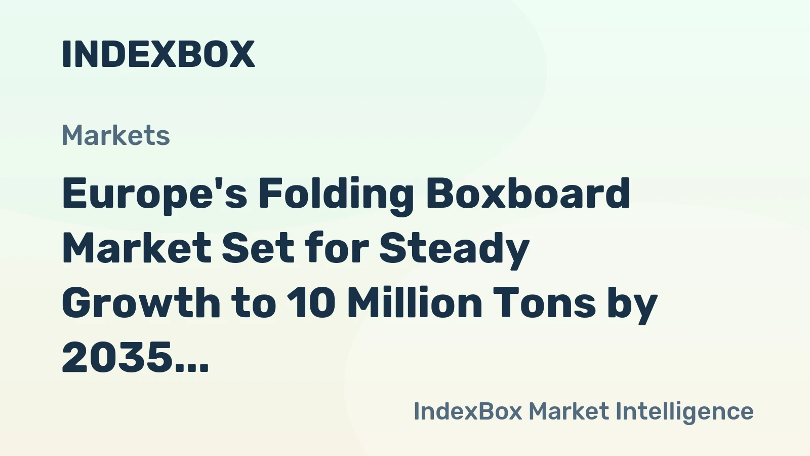 Europe's Folding Boxboard Market Set for Steady Growth to 10 Million Tons by 2035