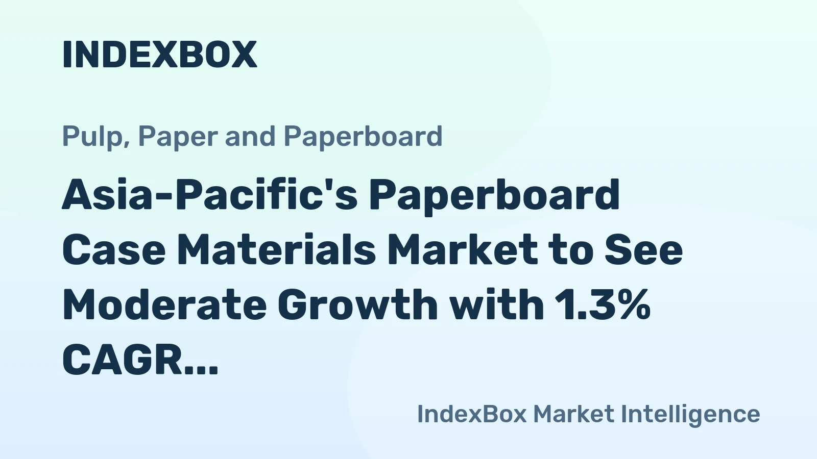 Asia-Pacific's Paperboard Case Materials Market to See Moderate Growth with 1.3% CAGR Through 2035