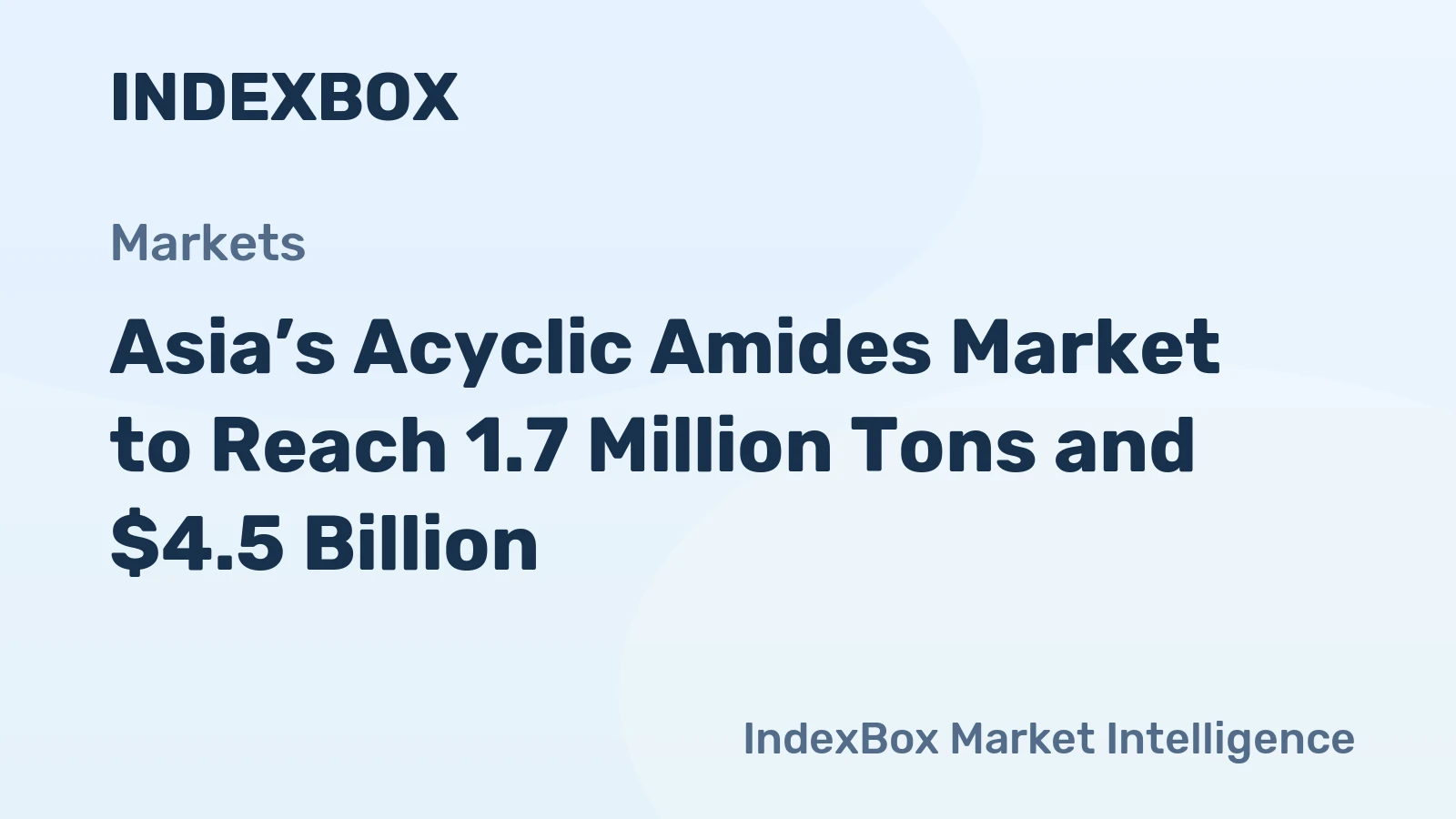 Asia’s Acyclic Amides Market to Reach 1.7 Million Tons and $4.5 Billion