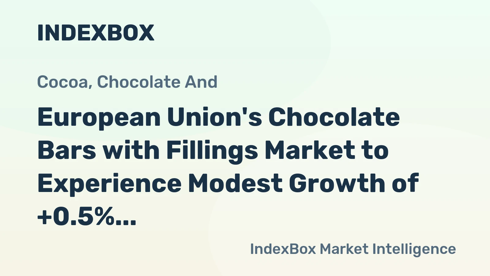 European Union's Chocolate Bars with Fillings Market to Experience Modest Growth of +0.5% CAGR from 2024 to 2035