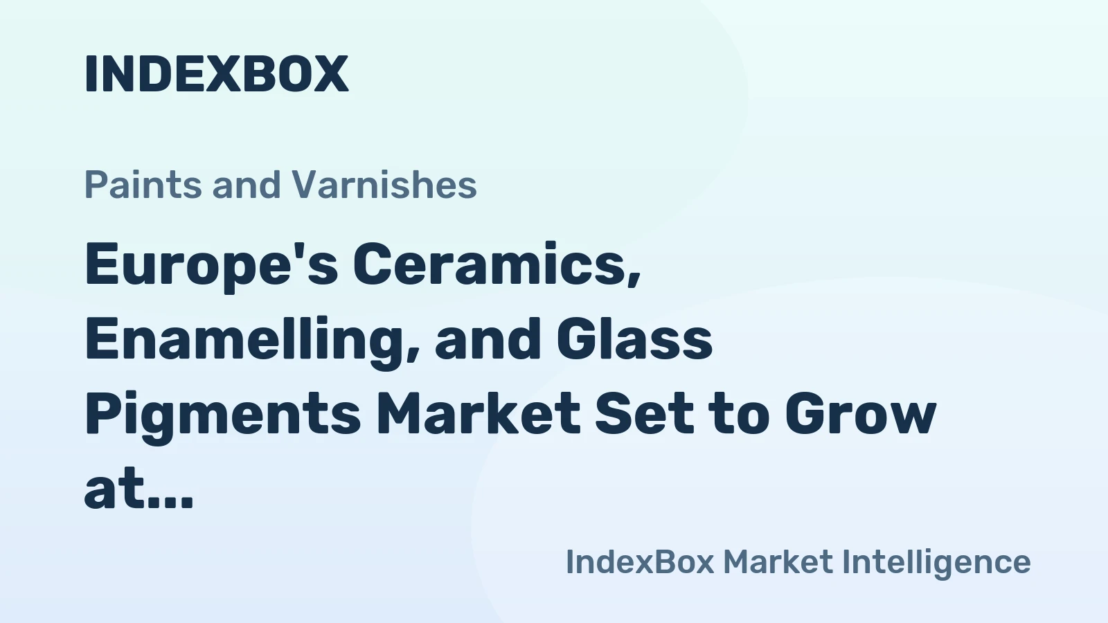 Europe's Ceramics, Enamelling, and Glass Pigments Market Set to Grow at +2.0% CAGR by 2035
