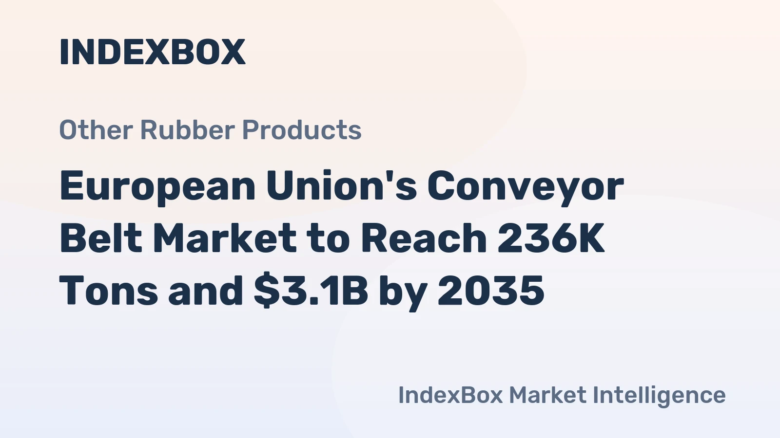European Union's Conveyor Belt Market to Reach 236K Tons and $3.1B by 2035