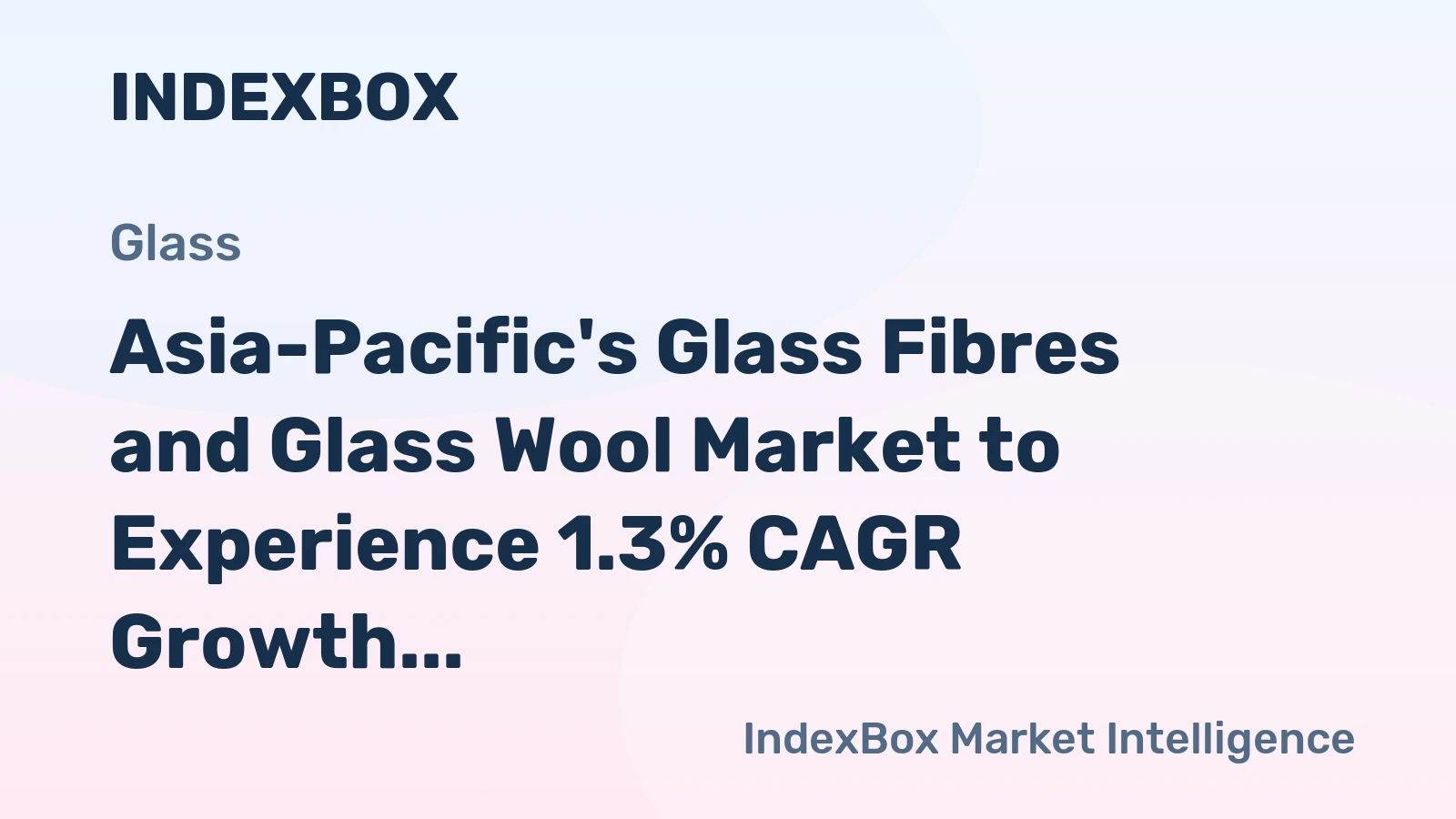 Asia-Pacific's Glass Fibres and Glass Wool Market to Experience 1.3% CAGR Growth, Reaching $14.3B by 2035