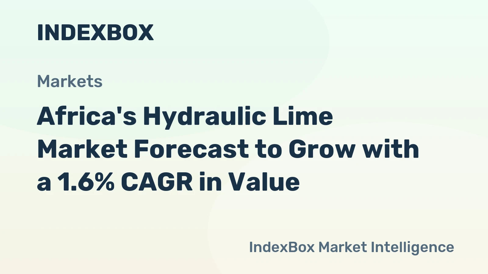 Africa's Hydraulic Lime Market Forecast to Grow with a 1.6% CAGR in Value
