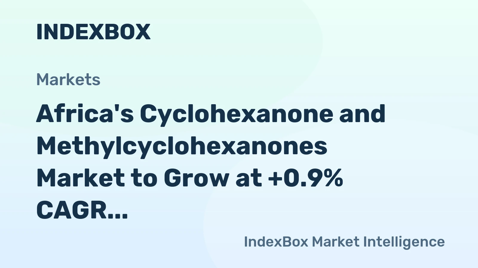 Africa's Cyclohexanone and Methylcyclohexanones Market to Grow at +0.9% CAGR through 2035
