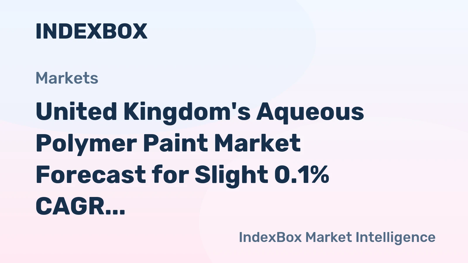 United Kingdom's Aqueous Polymer Paint Market Forecast for Slight 0.1% CAGR Growth Through 2035